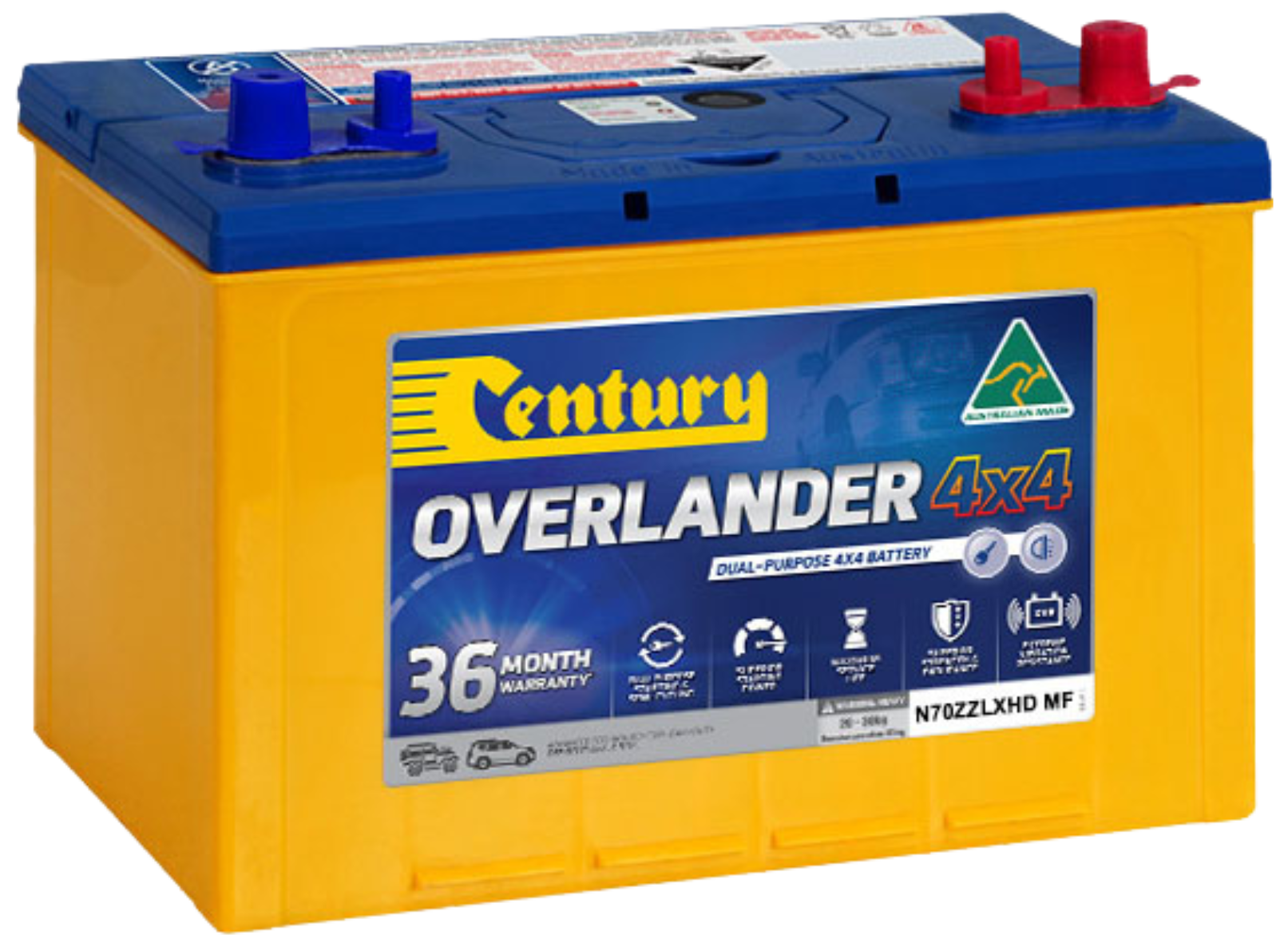 Century Overlander N70ZZLXHD MF Dual-Purpose 4x4 Battery | Battery Barn ...