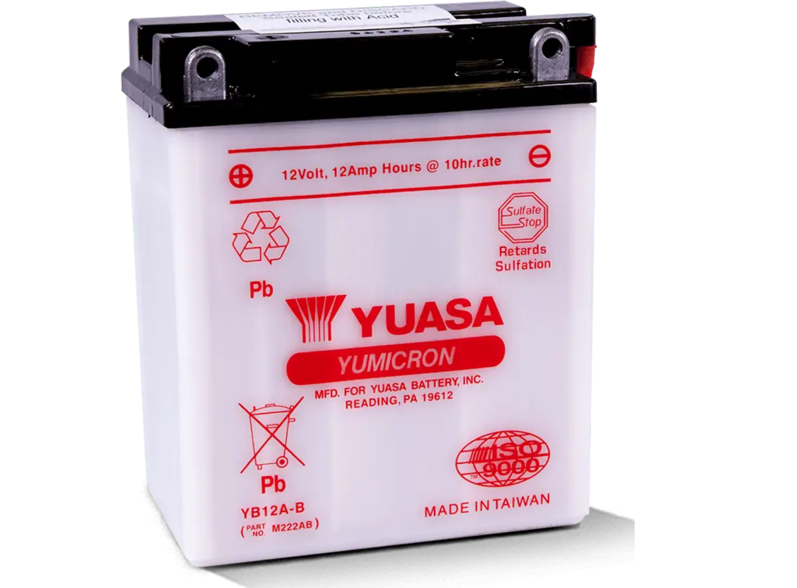 Yuasa High Performance Conventional YB12A-B Battery | Battery Barn ...