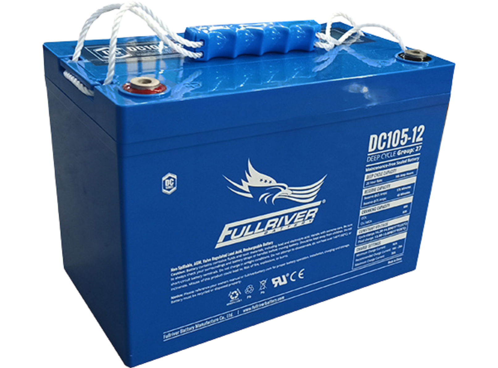 Fullriver DC105-12 Deep Cycle 105Ah AGM Battery | Battery Barn Bundaberg