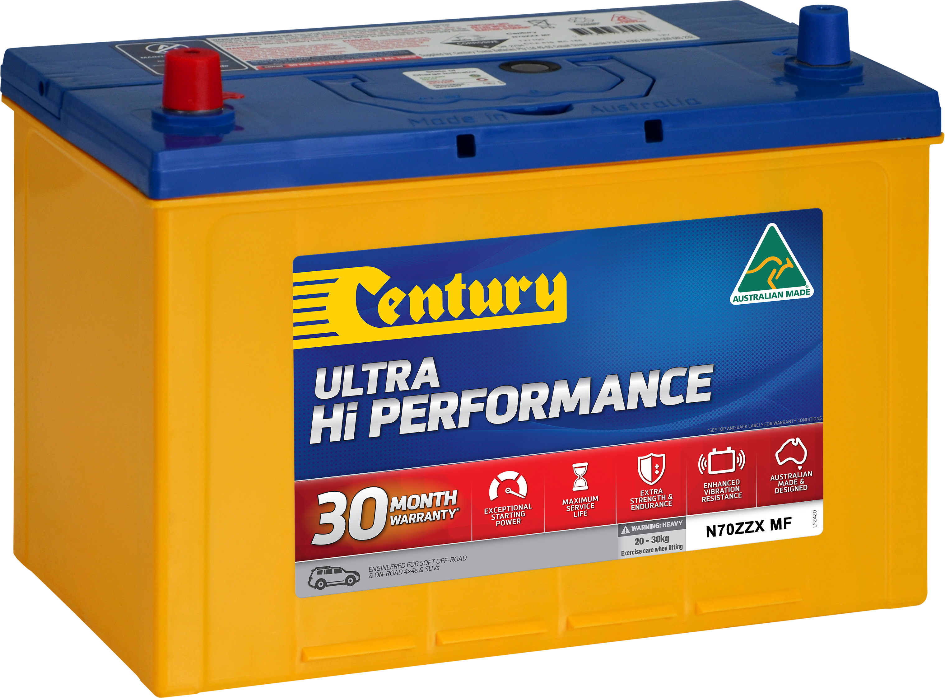 Century Ultra Hi Performance N70ZZX MF Battery | Battery Barn Bundaberg