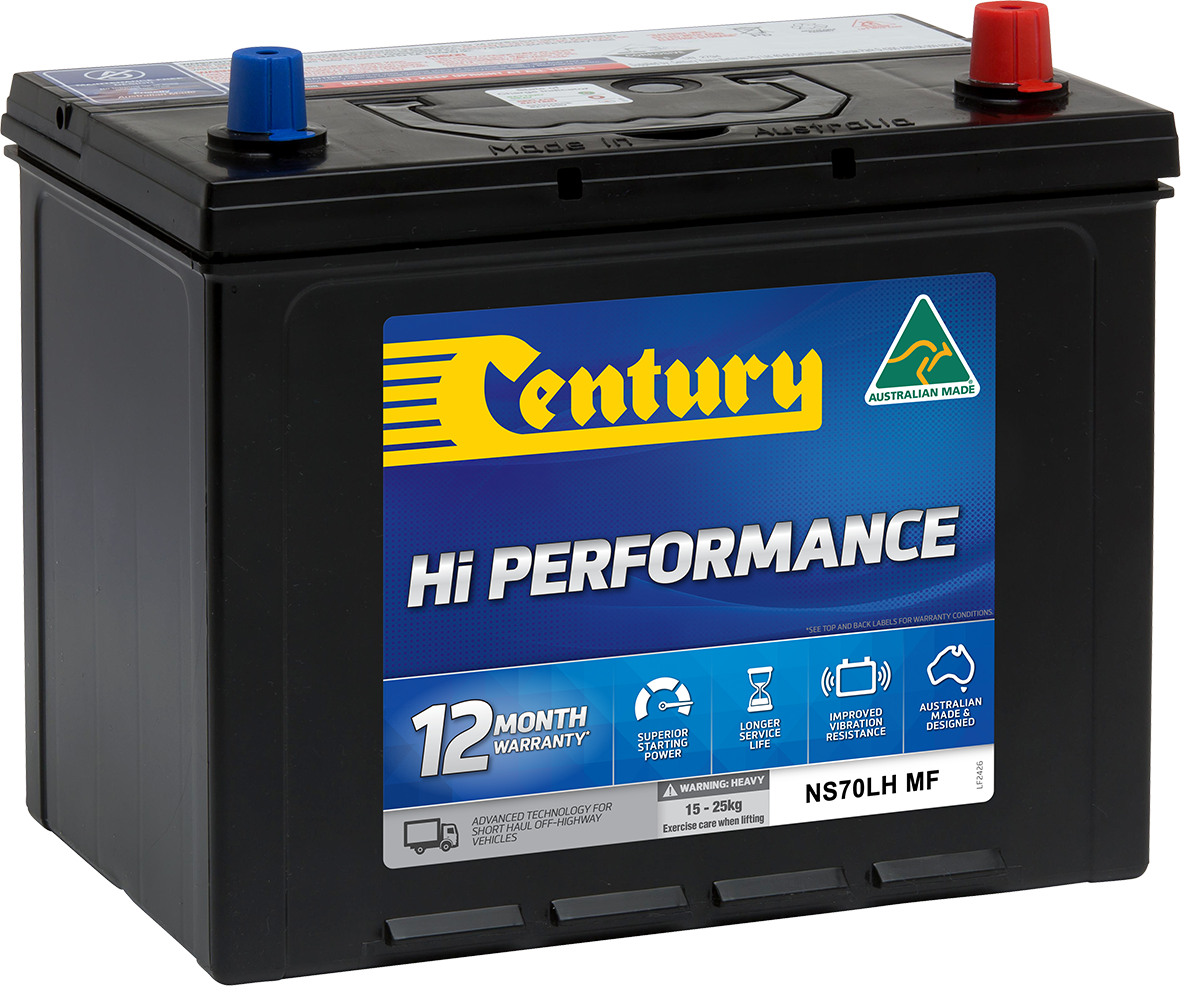 Century Hi Performance NS70LH MF Battery | Battery Barn Bundaberg