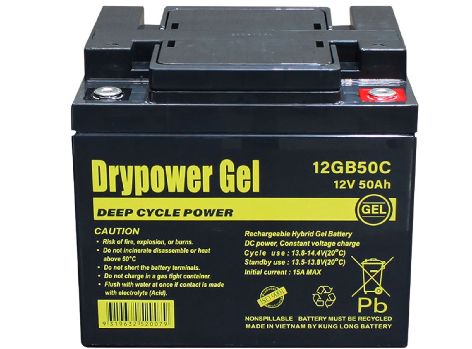 Drypower Gel 12GB50C SLA-VRLA Battery | Battery Barn Bundaberg