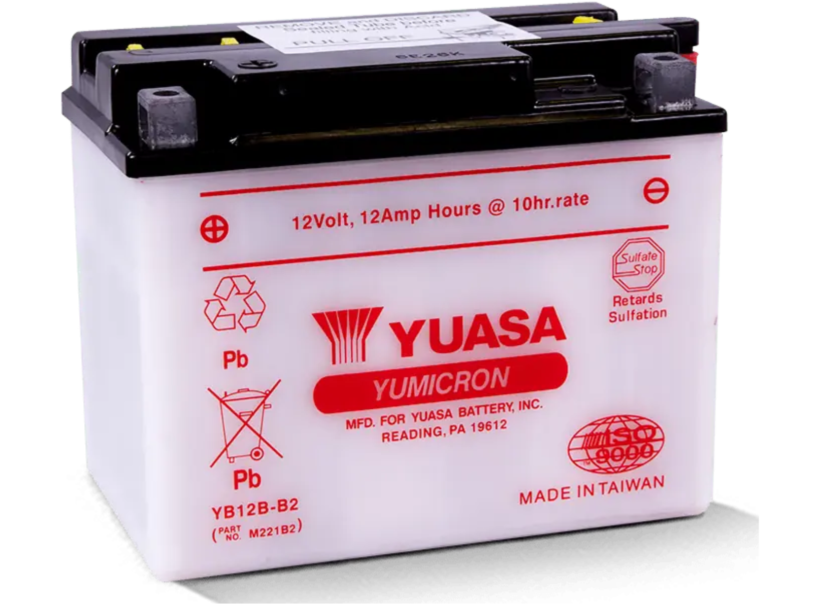 Yuasa High Performance Conventional YB12B-B2 Battery | Battery Barn ...